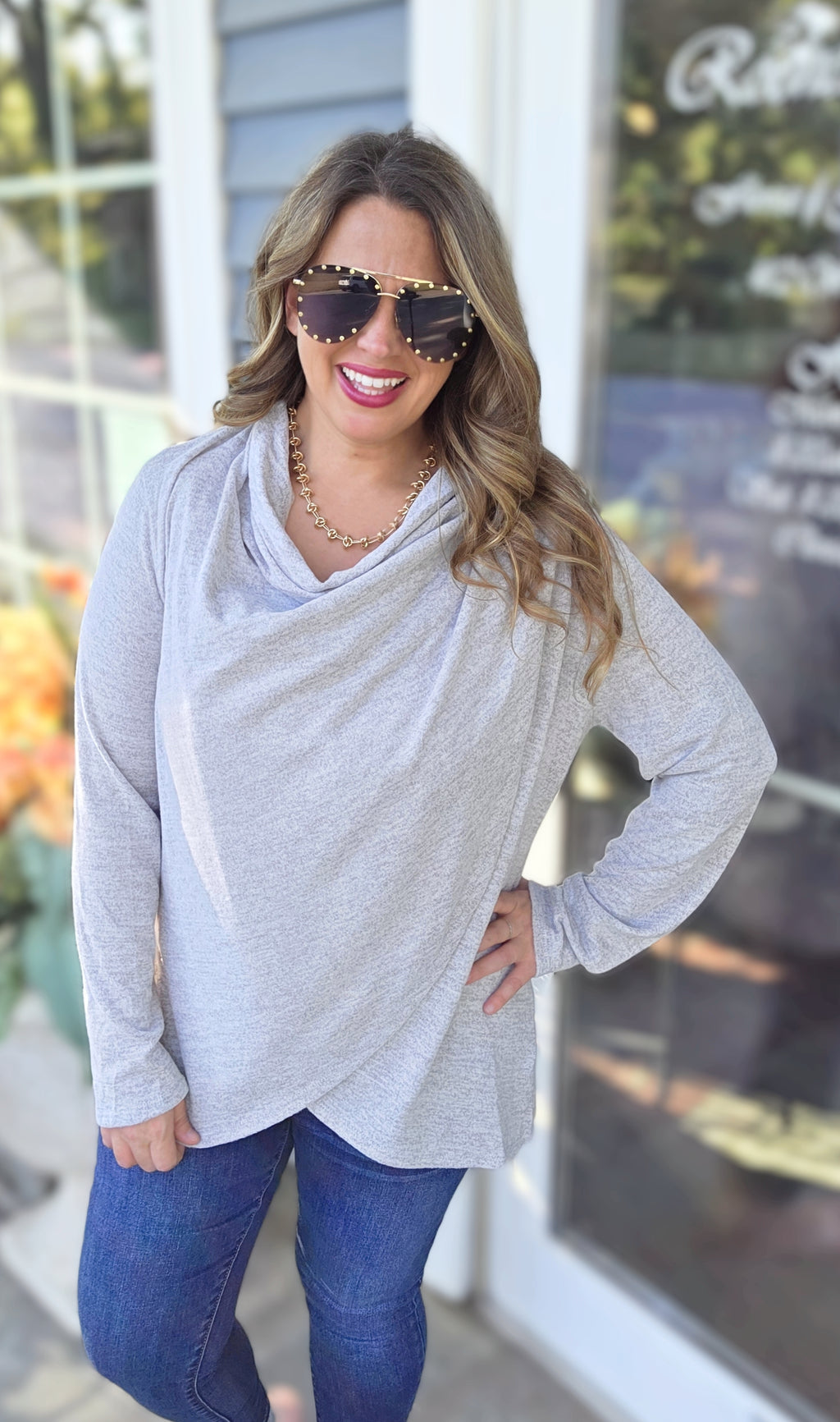 DEAR SCARLETT - 2 IN 1 CARDIGAN - HEATHER GREY – Brooch Boutique