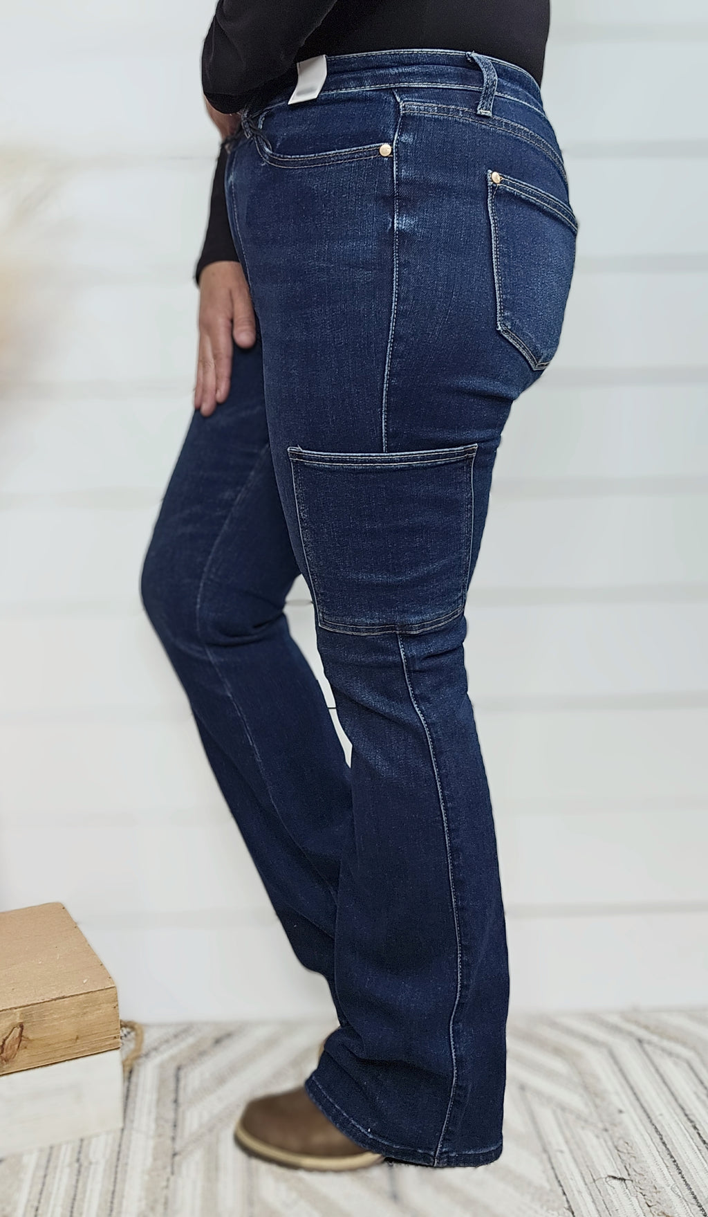 JUDY BLUE HIGH WAIST CARGO BOOTCUT JEAN – Brooch Boutique